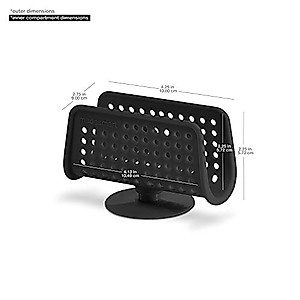 madesmart Sponge Caddy - SINKWARE Collection, Ventilation Holes, Soft Grip Surface & BPA-Free, Small, Carbon