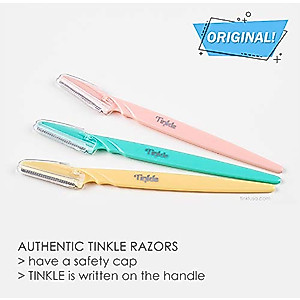 TINKLE DORCO EYEBROW RAZOR, 5 PACKS (15 RAZORS) | DERMAPLANING RAZOR TOOL | HOLIDAY STOCKING STUFFERS