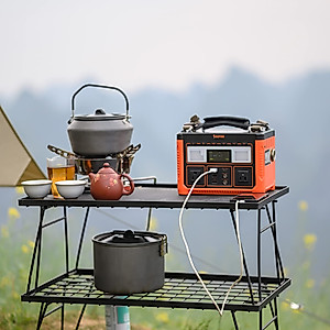 HSECPTOW 600W Portable Power Station, 299Wh Battery Backup w/ 2 x 600W (Peak 1200W) AC Outlets & 15W Wireless Charging, 9-Ports Outdoor Generator, 65W USB-C, Solar Generator for Emergencies Camping RV