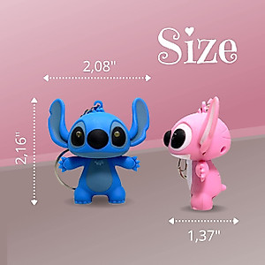 2PCS Murine And Angel Keychain Cartoon Key Chains for Kids Girls Boys Cartoon Couple Keychain for Keys Bag Phone Cartoon Keychain Gift for Birthday Christmas New Year Kids Keychains For Backpacks