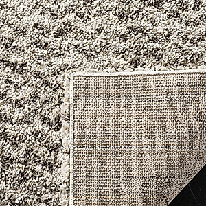 SAFAVIEH Hudson Shag Collection 2' x 3' Ivory/Grey SGH330A Chevron Non-Shedding Living Room Bedroom Dining Room Entryway Plush 2-inch Thick Accent Rug