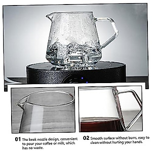 FUNOMOCYA 1pc Coffee Pot Water Bottle Coffee Mug Measuring Beaker Teapot Coffee Cups with Lids Manual Espresso Maker Home Supplies Espresso Machines Water Kettle Portable Stove Burner Glass