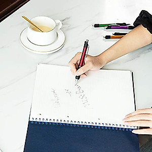 MiSiBao Retractable Ballpoint Pens Black Ink 1mm Medium Point Work Pen Smooth Writing for Men Women Office Business(6 count+3 refills)