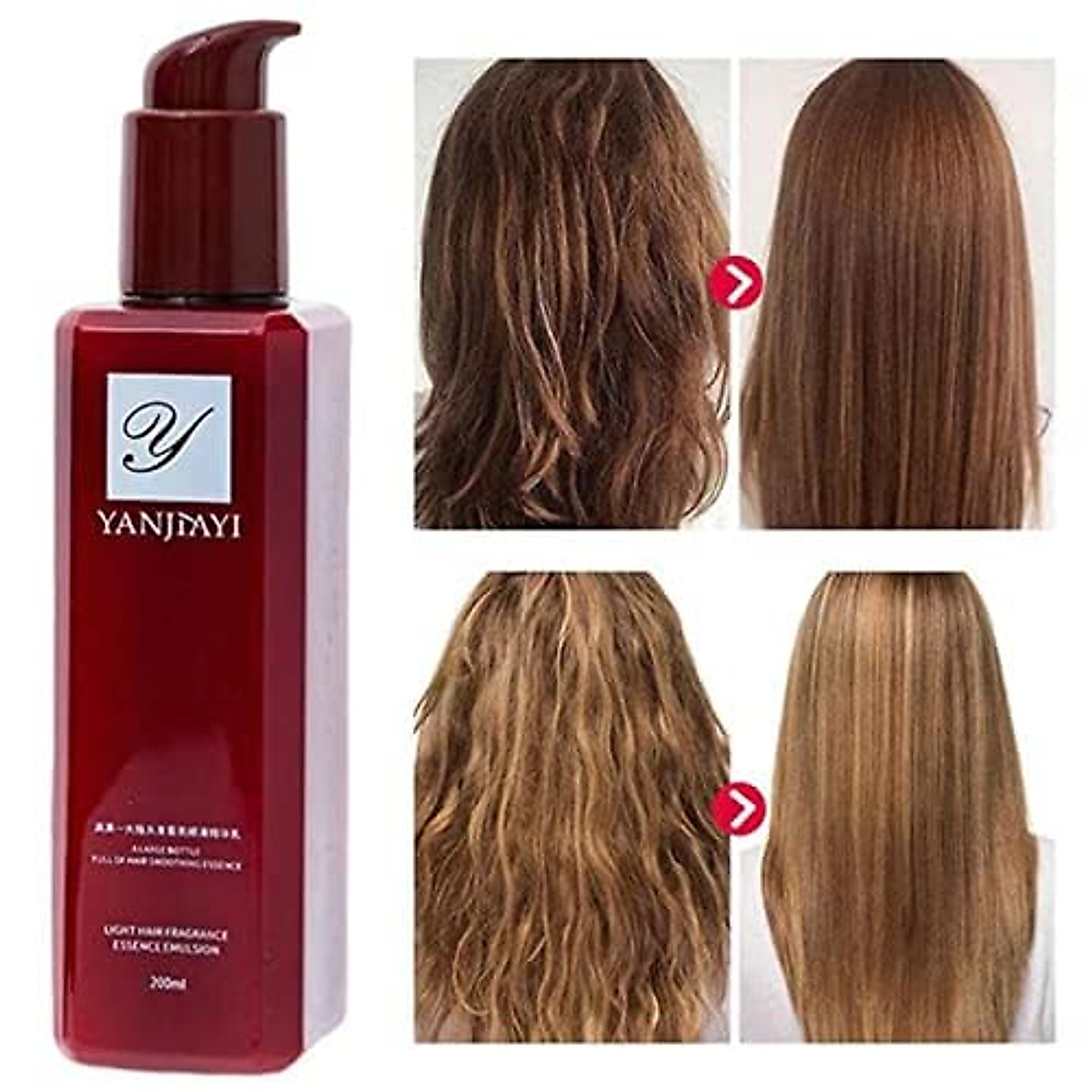 YANJIAYI Leave-in Conditioner, 6.76 Fl Oz, Advanced Keratin Conditioner, Hair Smoothing Leave-in Hair Mask, Nourishing Hair Conditioner, Anti-frizz for Curly, Dry, Damaged Hair