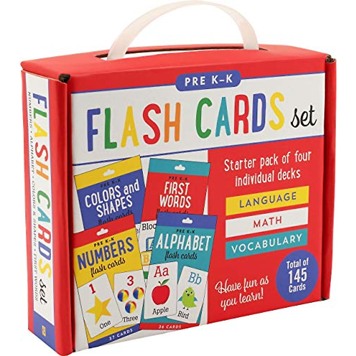 Flash Cards Value Pack - Set of 4 (Alphabet, First Words, Numbers, Colors & Shapes)