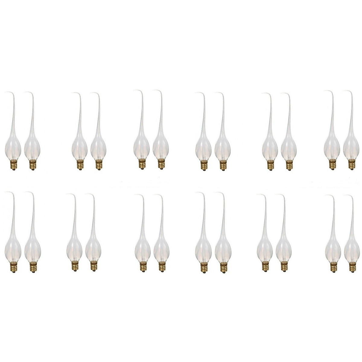 Creative Hobbies 5 Watt Silicone Dipped Country Candle Lamp Light Bulbs - Replacement Bulbs for Candles and Chandeliers - Box of 24