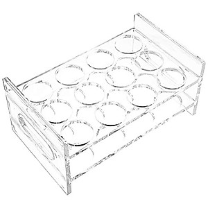 Lurrose Bar Shot Glass Holder 2 Pack Acrylic Shot Glass Shot Glass Tray Vodka Shot Glass Holder Whiskey Cup Rack Holder Carrying 3x4 Shot Glass Tray Holder