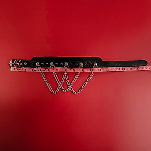 MILAKOO Cool Rivet Spike Studed PU Leather Choker necklace Alloy Chain for Goth Punk Rocker