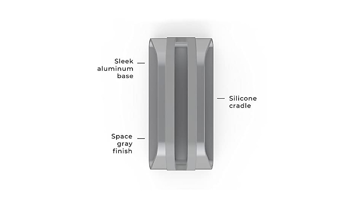 HumanCentric Vertical MacBook Stand - Space Gray Aluminum