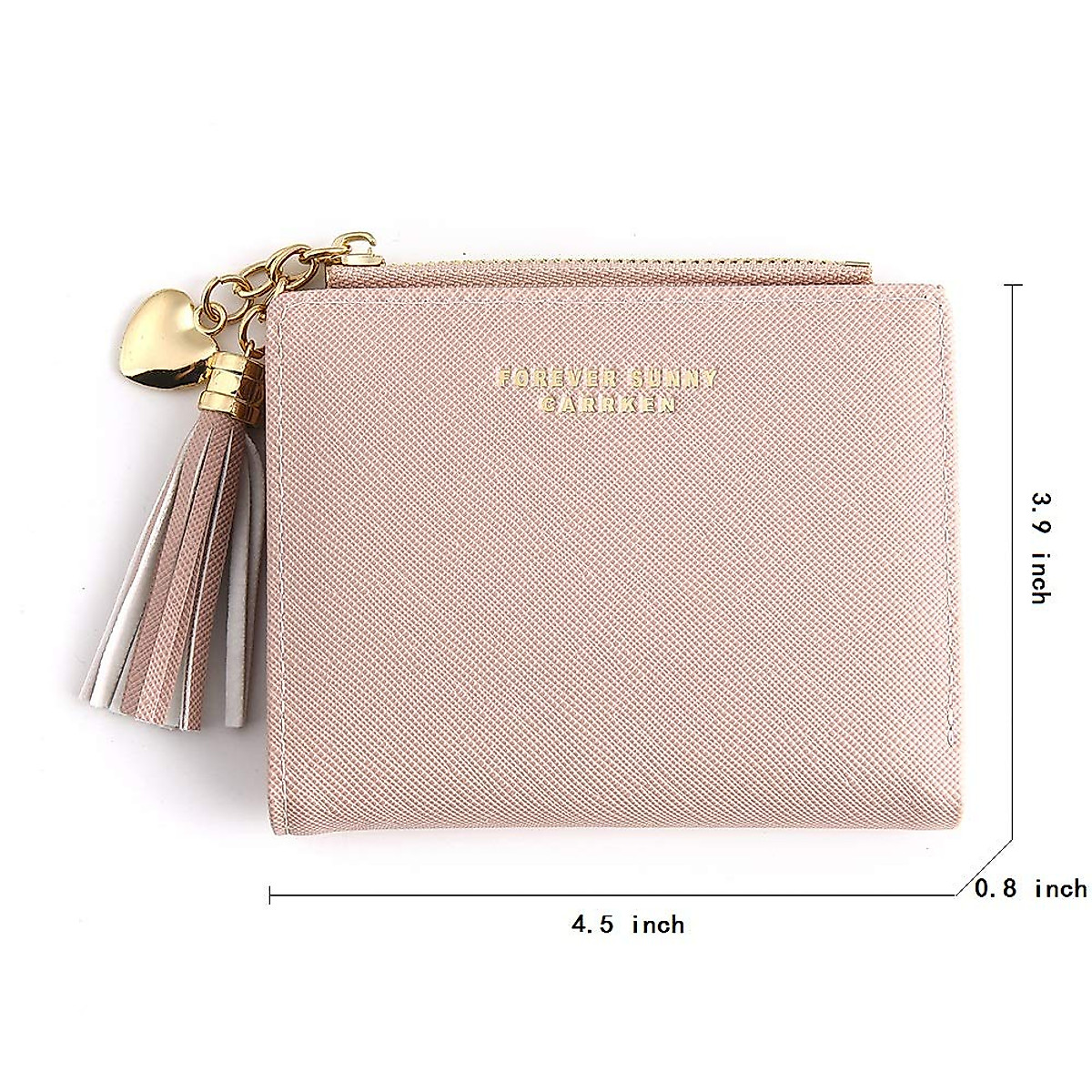 Buvelife Wallet for Women Small Compact Wallet Bifold, RFID Wallet Credit Card Holder Mini Bifold Pocket Wallet (Crosshatch Pink)