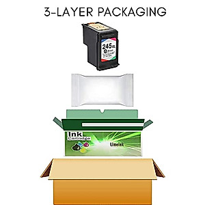 Limeink Black Remanufactured PG-245XL High Yield Ink Cartridge for Pixma iP2820 MG2420 MG2520 MG2920 MG2922 MG2924 MX492 Shows Accurate Ink Level