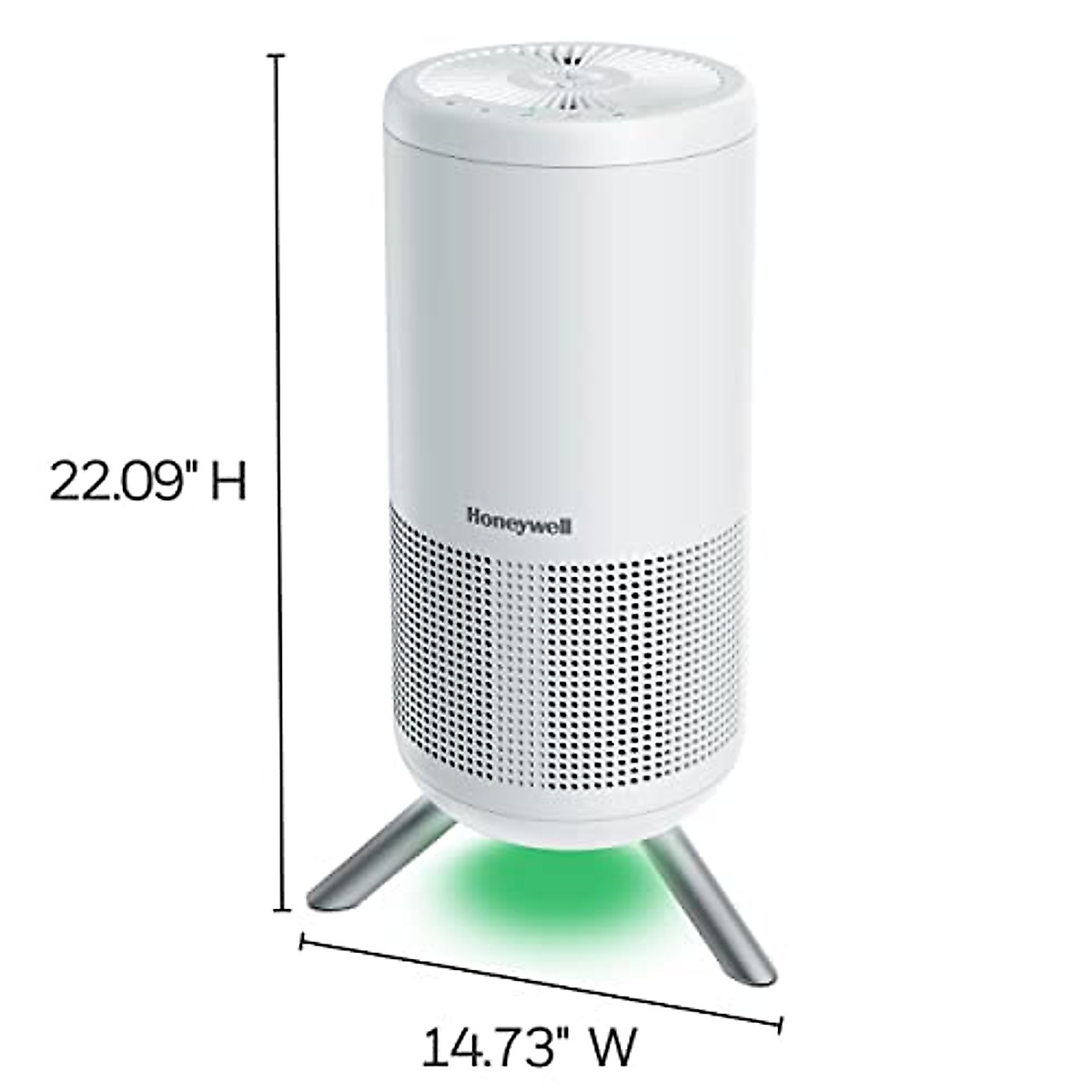 Honeywell Designer UltraQuiet Technology HEPA Air Purifier Tower, Medium-Large Room (190 sq ft) White – Features Intelligent Auto Mode - Wildfire, Smoke and Airborne Allergen Air Purifier, HPA830