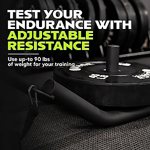 Rage Fitness R2 Weight Training Pull Sled with Harness. 90 LBS Capacity & 6.5 Feet Strap. Power Speed Sled Ideal for Endurance and Weight Training. Compatible with Bumper Plates(Black)