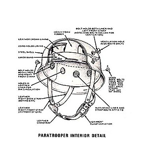 WWII Germany M38 Steel Paratrooper Helmet with Leather Liner Authentic Reproduction of War Time Original German Fallschirmjäger Helmet