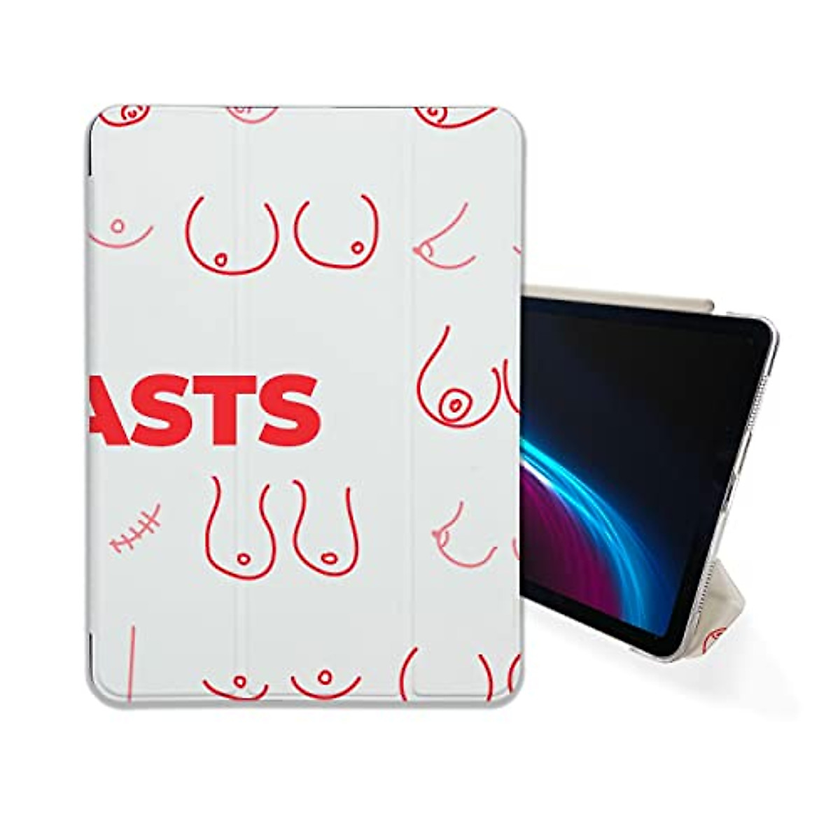 Cute Painted Breasts Art case Compatible with iPad Mini Air Pro 7.9 8.3 9.7 10.2 10.9 11 12.9 inch Pattern Cover New 2022 2021 Trifold Stand 3 4 5 6 7 8 9 Generation 579 (11" Pro 1/2/3 gen)
