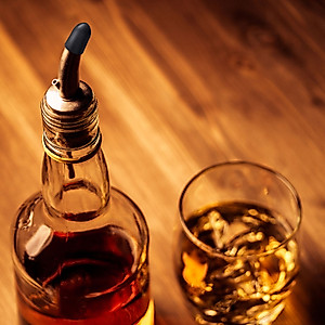 eBoot 150 Pack Pour Spot Caps Pourer Covers Liquor Caps Bottle Spout Dust Protection for Liquor Bottles, Black