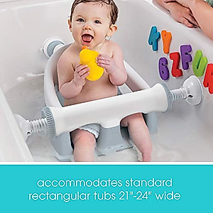 Summer My Bath Seat for Sit-Up Baby Bathing, Backrest for Assisted Sitting, Easy Setup & Storage, Gray