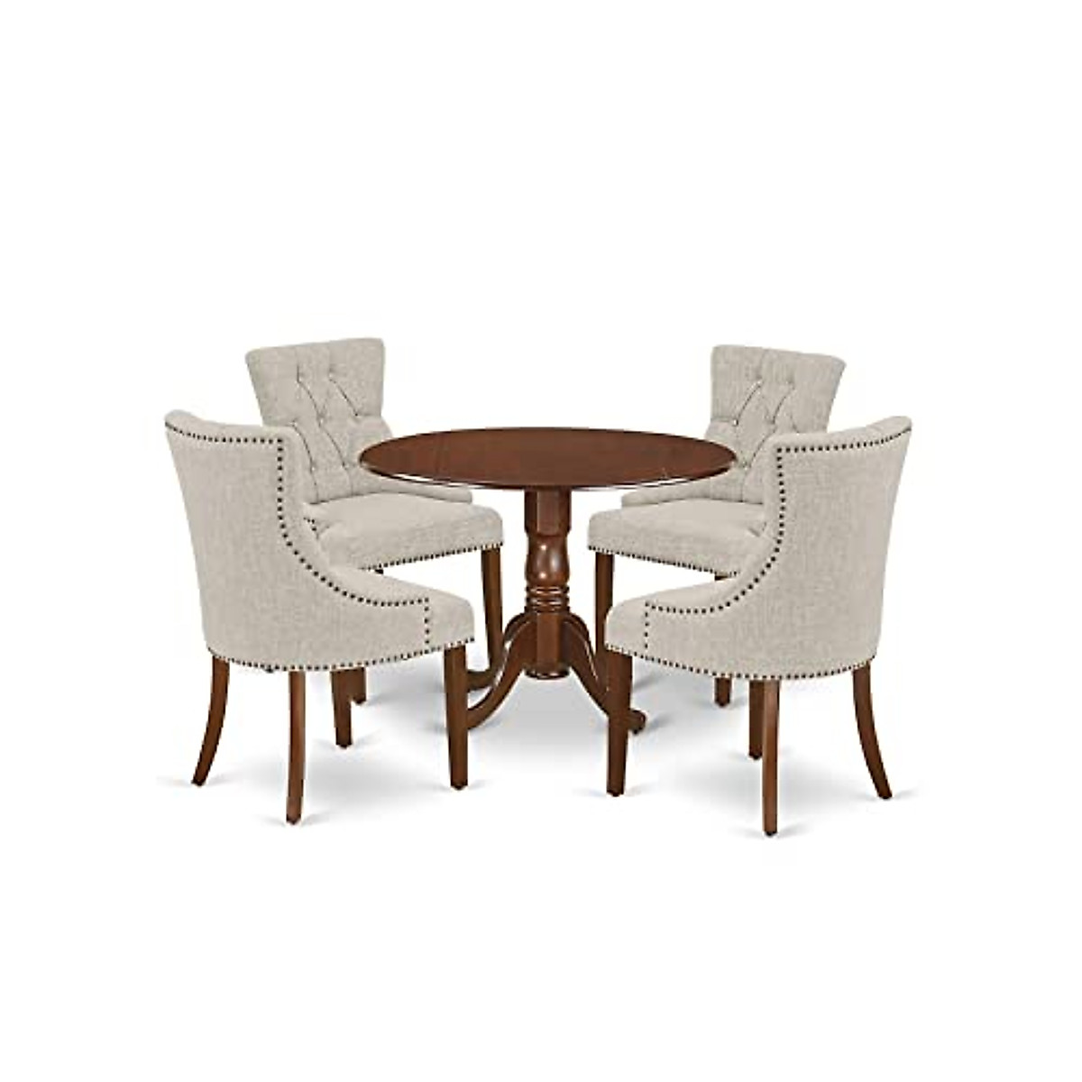 East West Furniture DLFR5-MAH-05 Kitchen Table Set