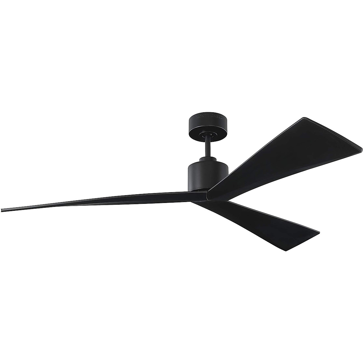 Monte Carlo 3ADR60BKBK Adler 60" Ceiling Fan with Remote Control, 3 ABS Blades, Matte Black