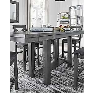 Signature Design by Ashley Myshanna Counter Height Dining Extension Table, 0, Gray
