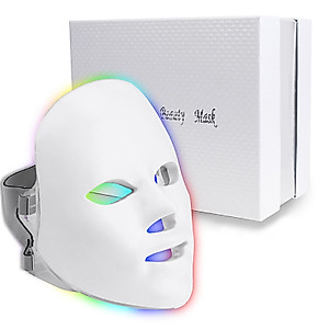Meifuly Light Therapy Face Mask, 7 Colors L E D Facial Face Mâsk