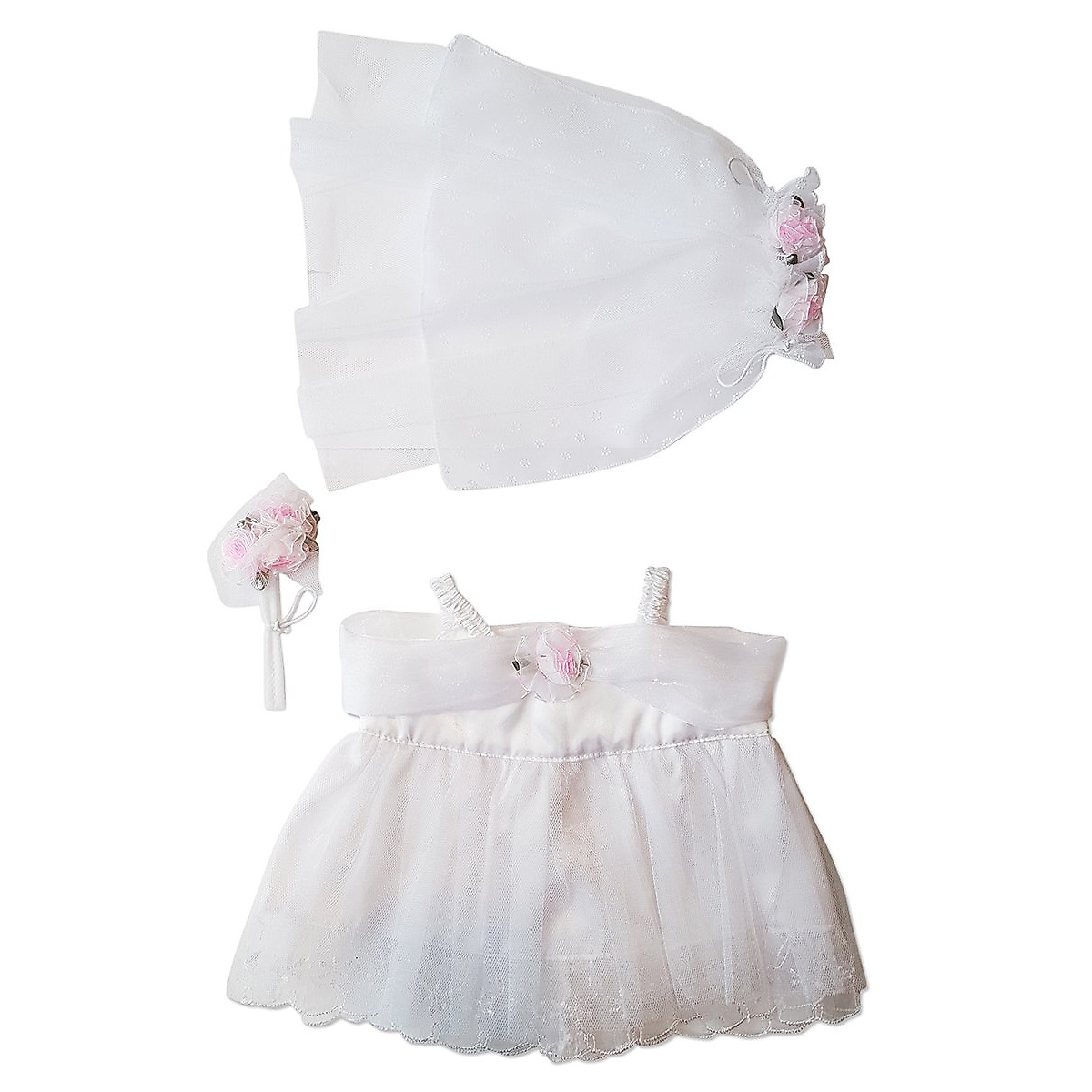 Bride Outfit Teddy Bear Clothes Fits Most 14" - 18" Build-A-Bear and Make Your Own Stuffed Animals