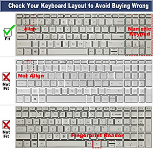 Keyboard Cover for HP 15-EH Laptop 15.6" Model 15-eh0010nr 15-eh0015cl 15-eh0095nr 15-eh0097nr eh0177ng |2021 HP Pavilion 15.6" Laptop Model 15-eg 15z-eh 15-eg0154ng US Layout Keyboard Cover -TPU