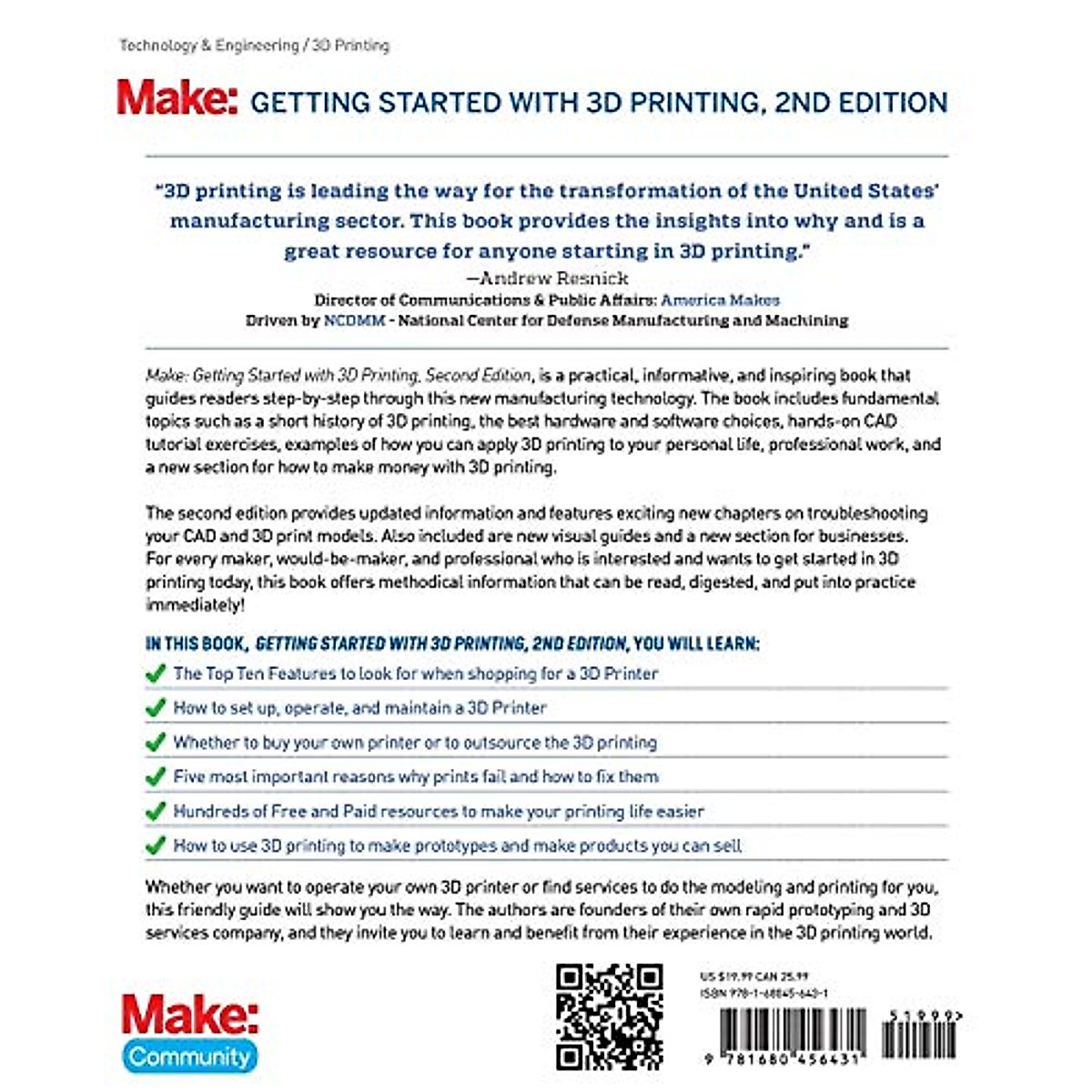 Getting Started with 3D Printing: A Hands-on Guide to the Hardware, Software, and Services That Make the 3D Printing Ecosystem
