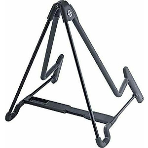 K&M König & Meyer 17581.014.55 Heli 2 Electric Folding A-Frame Guitar Stand for Electric Guitars | Adjustable and Collapsible | Sturdy and Durable Professional Choice | German Made Black