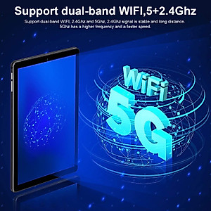 AOYODKG 2 in 1 Tablet 10 in, Android 11 Tablet Computer with Keyboard Bundle, 4GB+64GB, 5G & 2.4G WiFi Tablets PC, Dual Camera, 6000mAh, Mouse, Stylus (DGO-Gray)