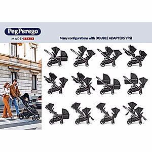 Peg Perego Companion Seat - Accessory - Compatible with Ypsi Strollers - Onyx (Black)