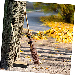 FOYTOKI Pine Horsetail Broom Hair Removal Broom Indoor Dust Broom Indoor Sweeping Broom Angled Broom Kitchen Broom Horse Hair Broom Cleaning Broom Home Broom Wooden Cleaning Brush Soft Fur