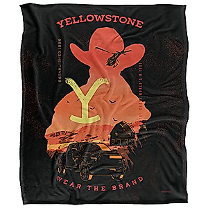 Yellowstone Blanket, 50"x60" Yellowstone Wear The Brand Silky Touch Super Soft Throw Blanket