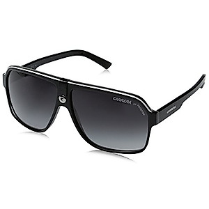 Carrera CA33/S Pilot Sunglasses, Black Cry Grey Frame/Dkgray Gradient Lens, 62 mm