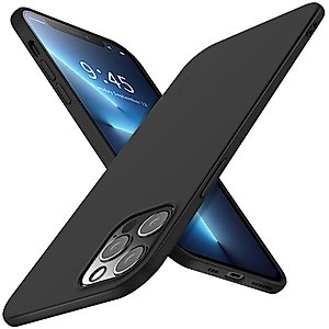 X-level Compatible iPhone 13 Pro max Case Slim Fit Ultra-Thin [Guardian Series] Soft TPU Matte Finish Coating Phone Cases Lightweight Back Cover Grip for iPhone 13 Pro max 6.7" (2021)-Black