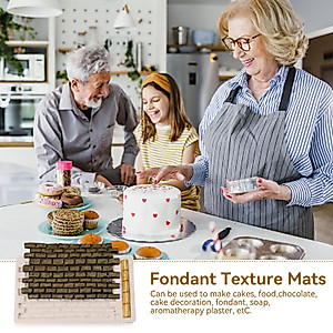 Fondant Impression Mat, Silicone Brick Wall Pattern Lace Mat Silicone Imprint Mold Sugarcraft Wedding Cake Decorating Tools Chocolate Sugar Baking Mold