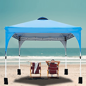 FINEST+ Canopy Weights 4 Pcs, Tent Weights for Legs,1680D Waterproof UV Protection Pop up Canopy Tent Weights Bag, Sand Bags for Any Pop Up Tent Gazebo Canopy Outdoor Sun Shelter Umbrella Pool Ladder