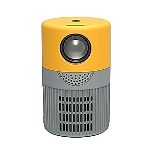 Portable Mini Movie Projector, HD Home Theater Projector Built-in Speaker Compatible with HDMI, USB, Laptop, Computer Small Projectors for Bedroom Outdoor Video Projector (Yellow)