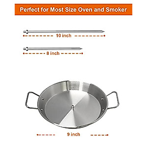 DOLAMOTY BBQ Vertical Skewer Pan Gyro Spit Shawarma Skewer Stand for oven, Al Pastor Skewer for Grill, El Pastor Hack for Tacos Al Pastor Chicken, Brazilian, Stainless Steel, with 8",10" stick