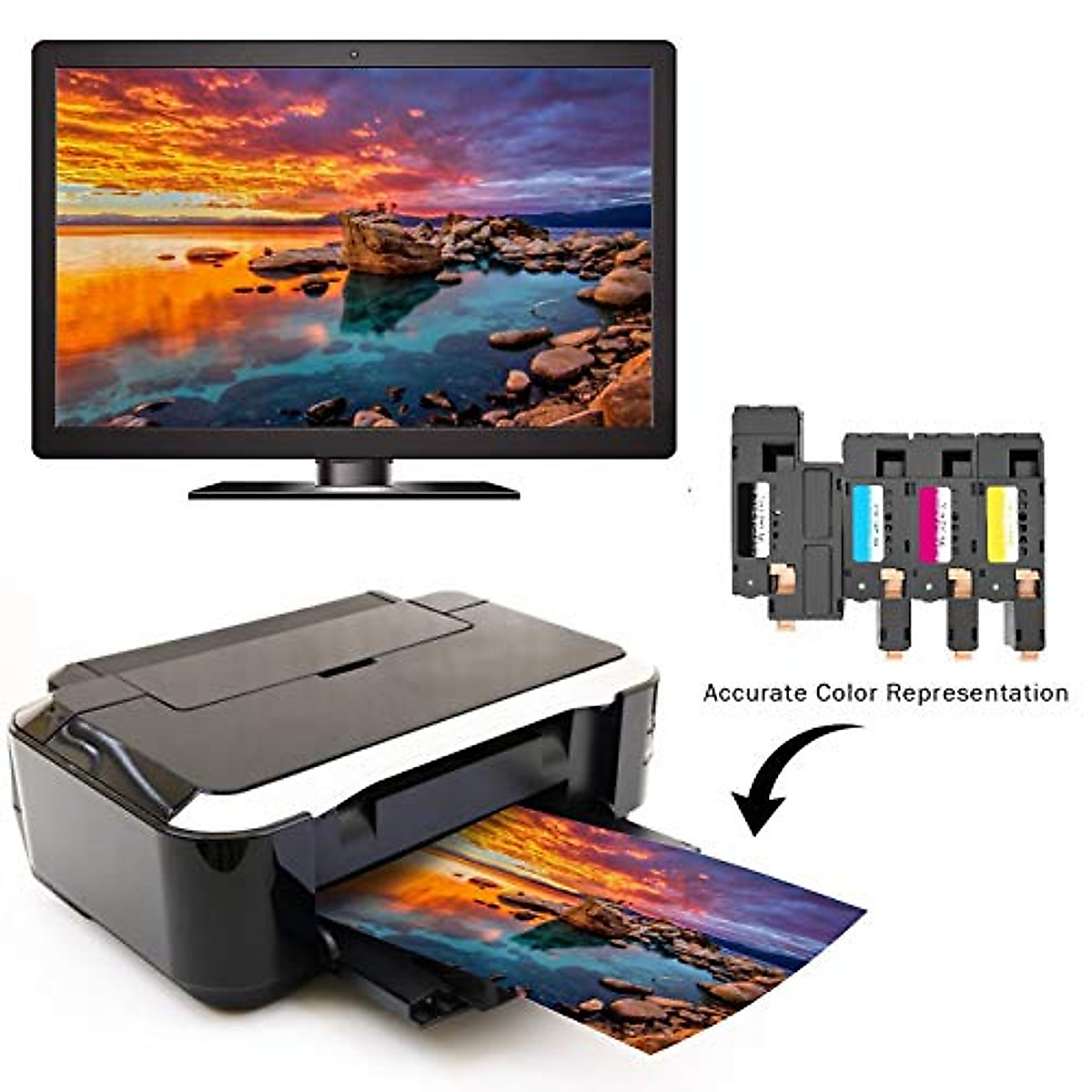 Limeink Compatible Ink Cartridge Replacement for Xerox Workcentre 6027 Toner for Xerox 106r02759 Toner Cartridge Black Toner for Xerox Phaser 6027 6025 6022 6020 (1 Black, 1 Cyan, 1 Magenta, 1 Yellow)