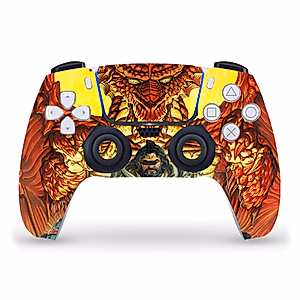 Head Case Designs Officially Licensed Ed Beard Jr Knight Templar Friendship Dragons Vinyl Faceplate Sticker Gaming Skin Decal Cover Compatible With Sony PlayStation 5 PS5 DualSense Controller