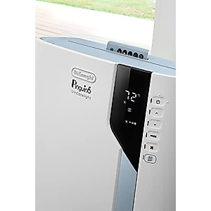 De'Longhi PACEX390UVcare-6AL WH PAC Portable Air Conditioner, Dehumidifier, Fan & UV-Carelight, 14000 BTU + UV CARE, White