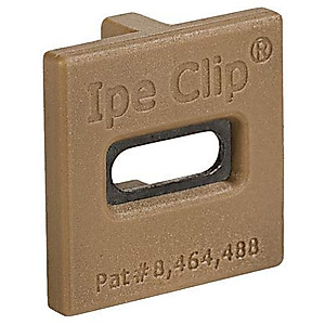 DeckWise (Brown) Ipe Clip Extreme S Hidden Deck Fasteners, 5/32" Gap, Stainless Steel Black #8x2" Trim-Head Screws for 100 Sq.Ft. of AD and KD Hardwood, Thermal or Composite Decks (175 ct. kit)