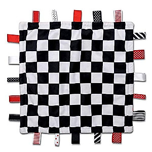 Smarty Baby Bundle - 5 Black, White and Red Infant Toys, Newborn Baby Gifts