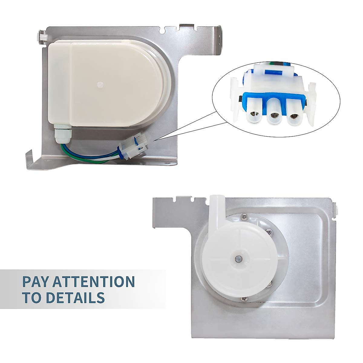 Sikawai 2217220 Ice Maker Circulation Pump Assembly Water Pump - Replacement for G-E Whirl-pool Hot-point Ken-more Replaces WP2217220 WR57X10028 2217220 2185531 2185748