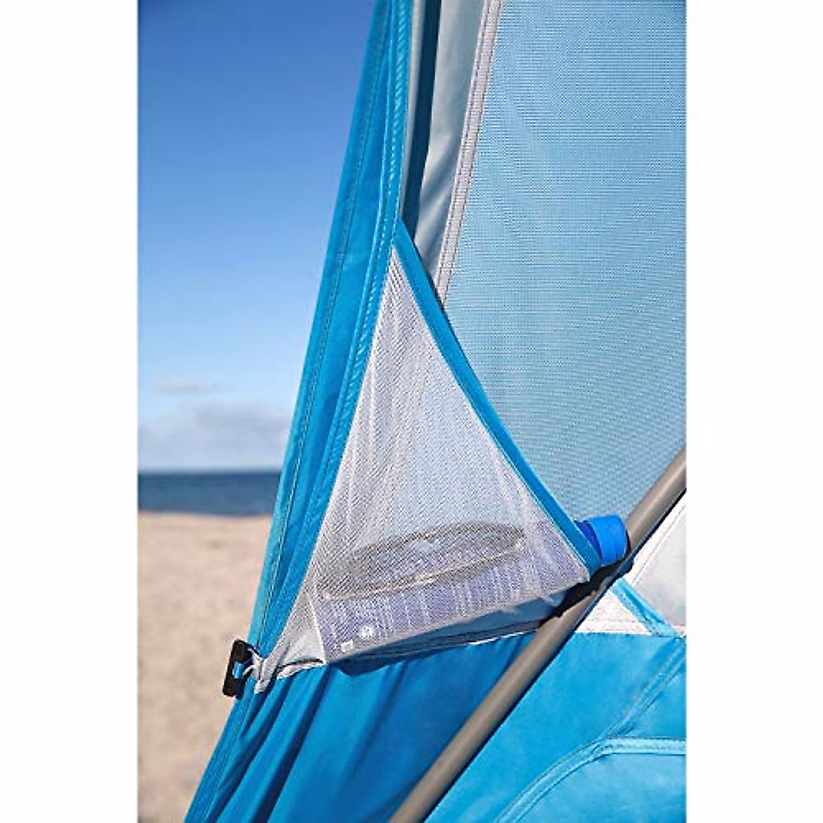 Coleman Portable 7x7ft Backpack Sun Shelter, Lightweight Adjustable Sun Shade with Easy Setup Pre-Attached Poles, Ideal for Beach, Park & Sidelines