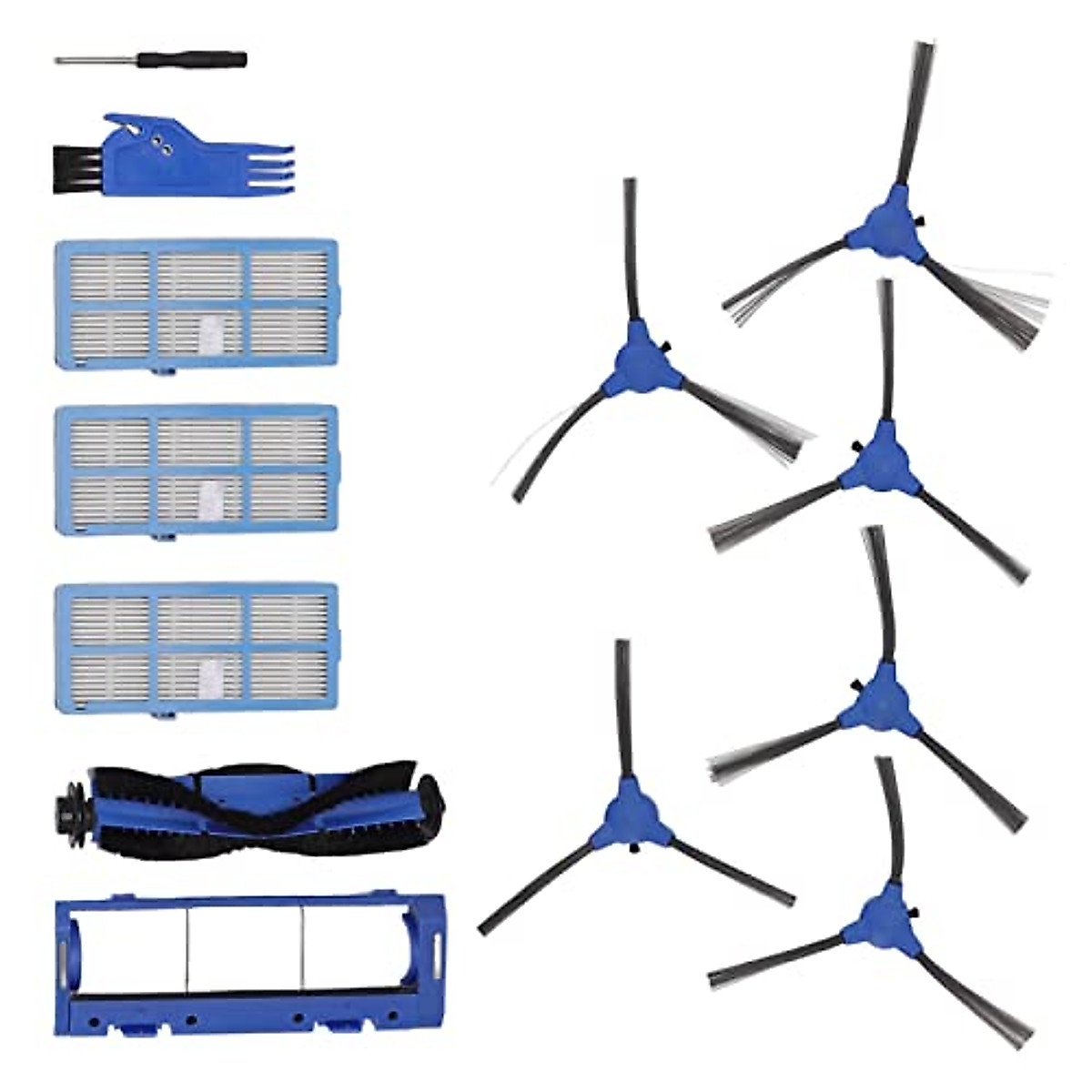 Sweeper Brush Replacement Set, Vacuum Cleaner Accessories Replacement Parts Kit for Bagotte BG600