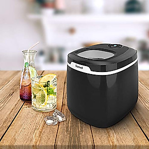 Gladwell, Countertop Ice Maker Machine, Portable Bullet Ice Cube Makers, Makes 50 pounds of Ice Cubes Small and Regular, Low Noise No Plumbing Easy to Clean Mini Machines, Jet Black
