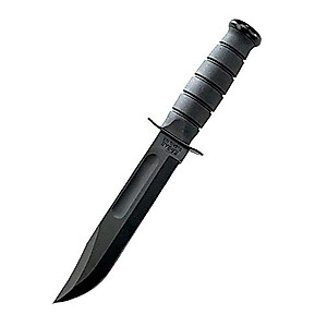 KA-BAR #1213 Black Straight Edge Knife / Hard Sheath