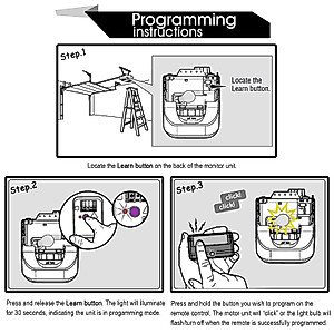 Garage Outlet Mini Keychain Door Remote Opener 3-Button Purple Learn Button for Liftmaster 370LM 371LM 372LM 373LM 374LM Chamberlain Craftsman 139.53753